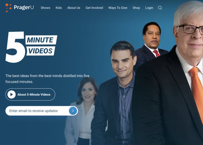 PragerU Grows Rapidly, Has Connections to Evangelicals - MinistryWatch