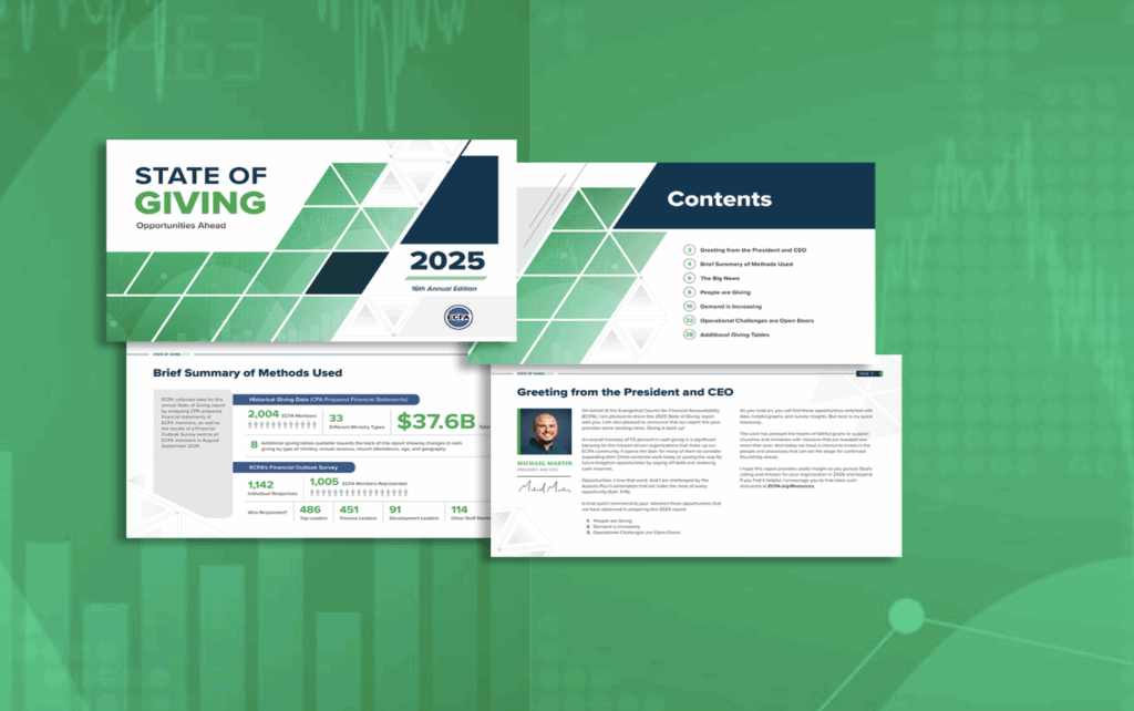 ECFA State of Giving Report Unveils Cautious Optimism - MinistryWatch